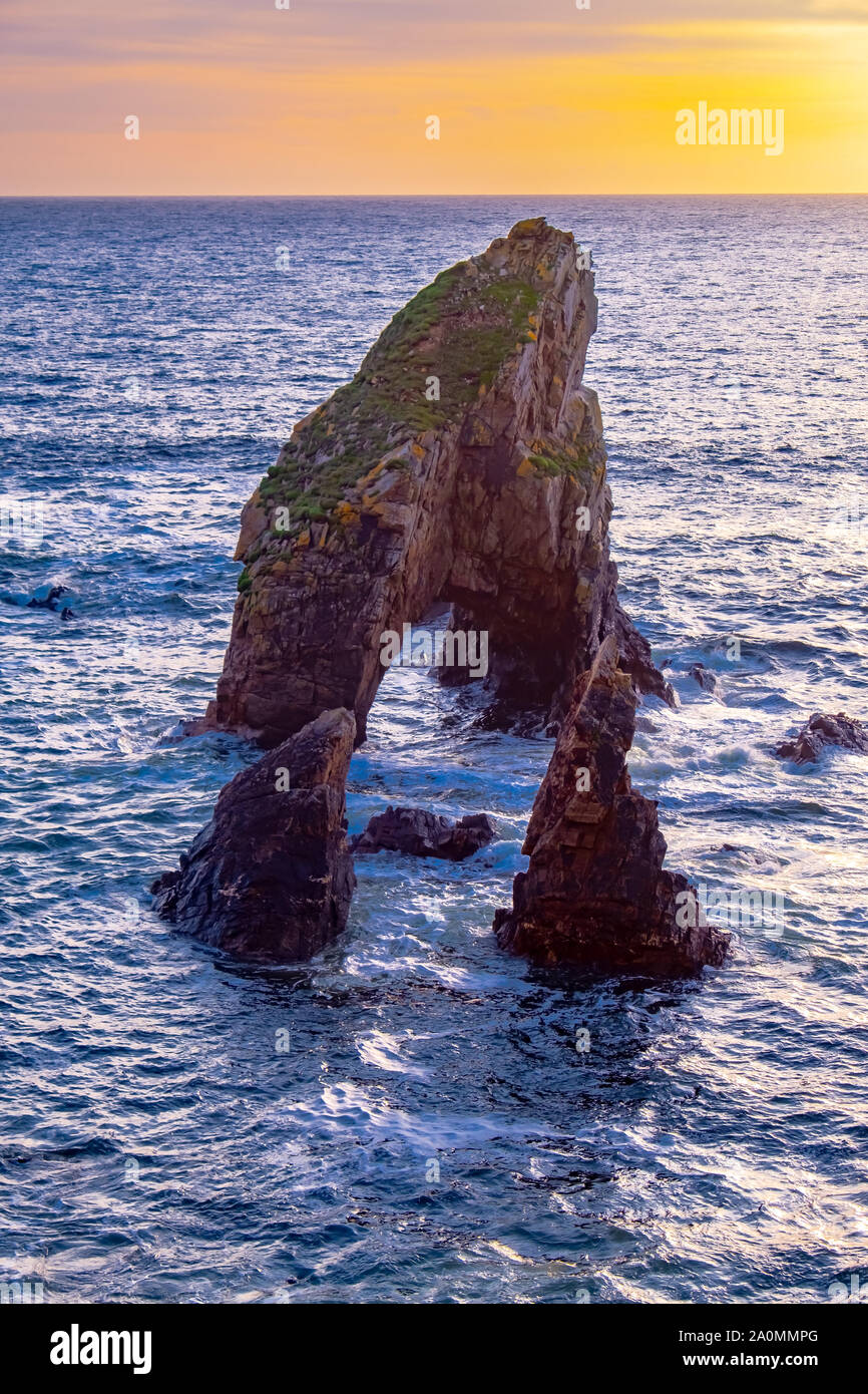 Crohy Head Sea Arch Breeches during sunset - County Donegal, Ireland ...