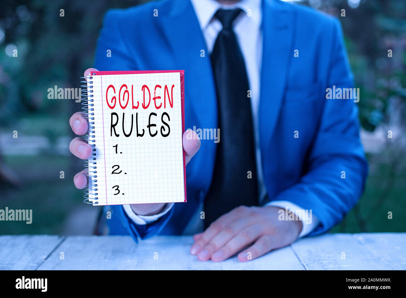 Text sign showing Golden Rules. Business photo text Basic principle ...