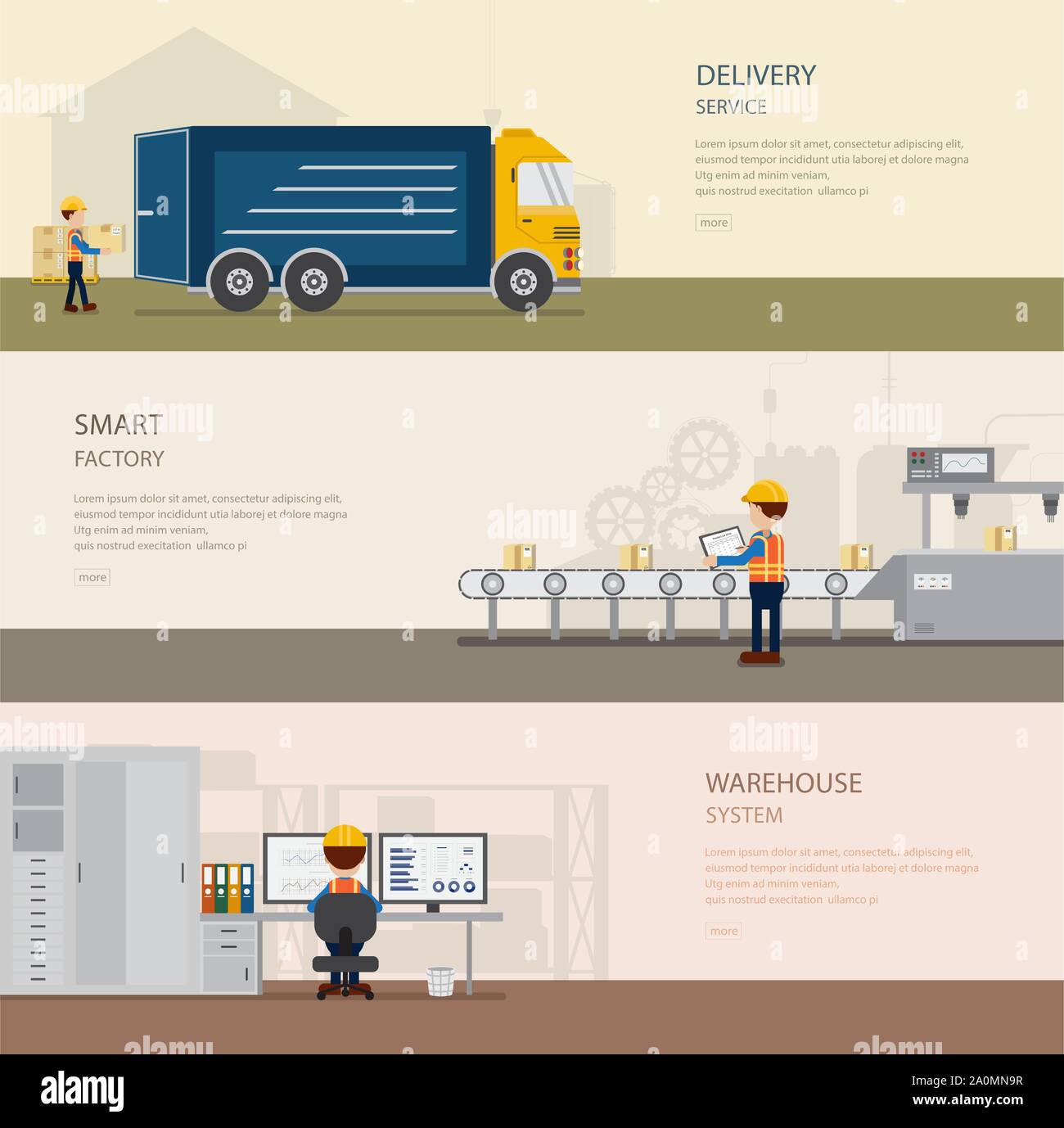 Pile of banners Stock Vector Images - Alamy