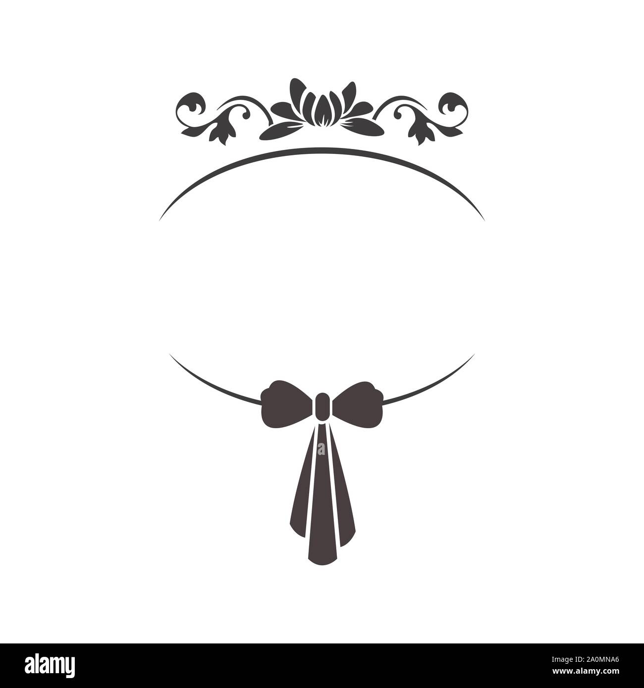 simple black flower frame vector design illustrations Stock Vector ...