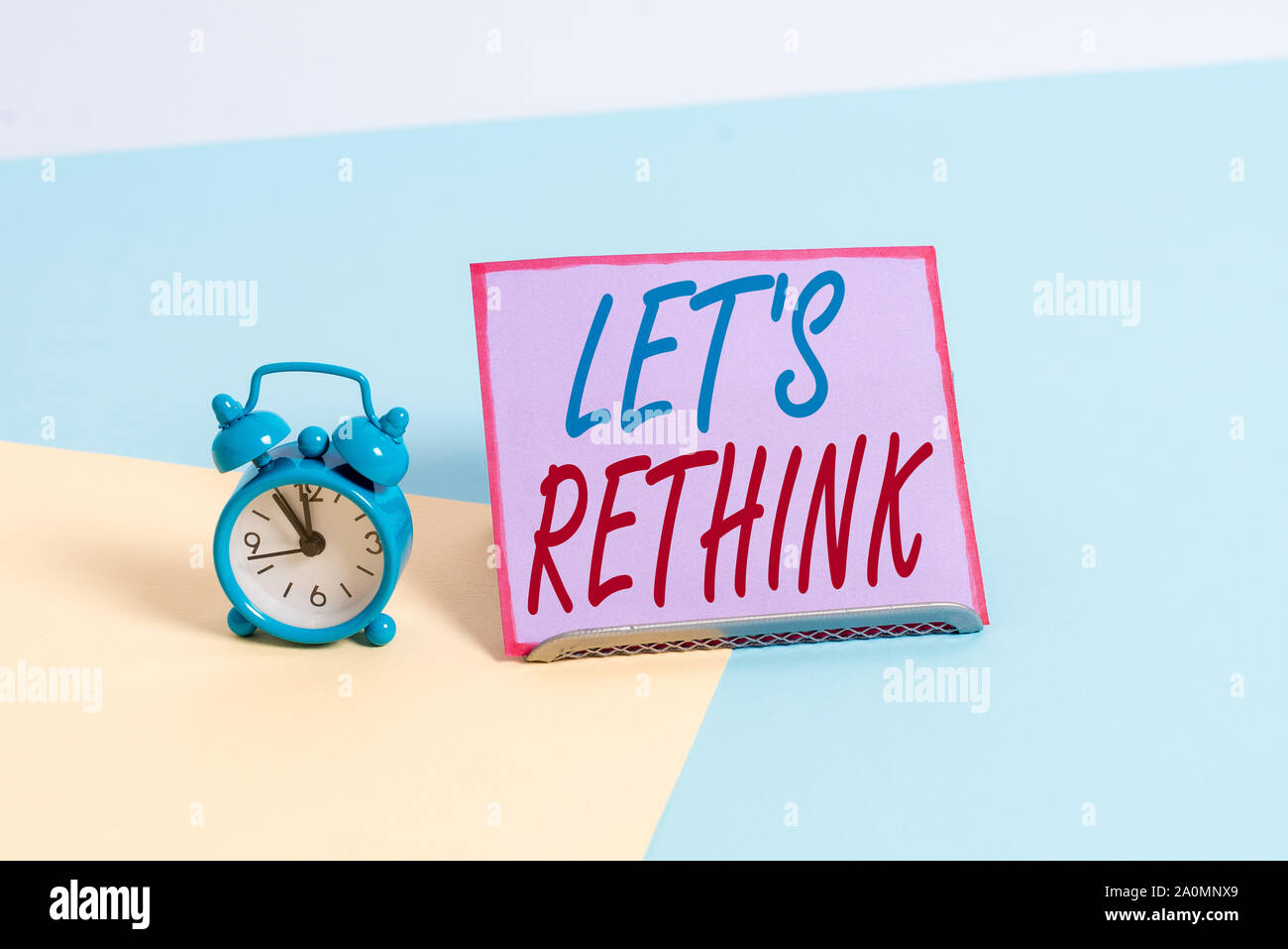 Text sign showing Let S Rethink. Business photo text an Afterthought To ...