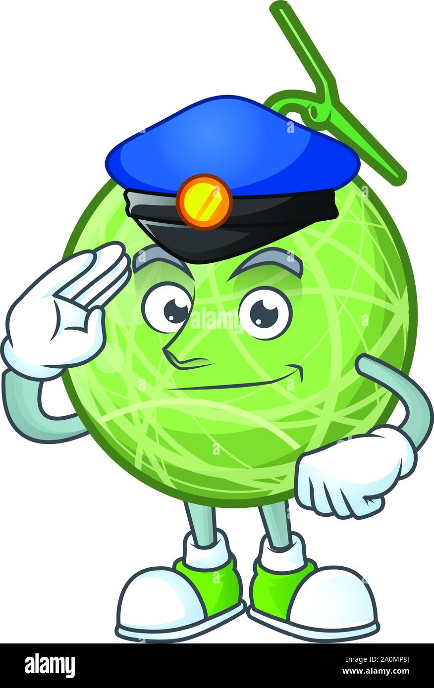 Police fruit melon cartoon mascot for diet Stock Vector Image & Art - Alamy