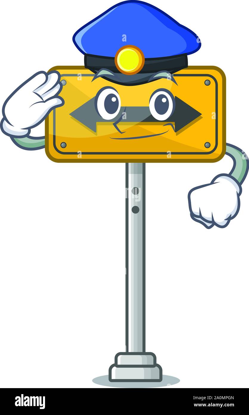 Police pass on either side isolated cartoon Stock Vector Image & Art ...