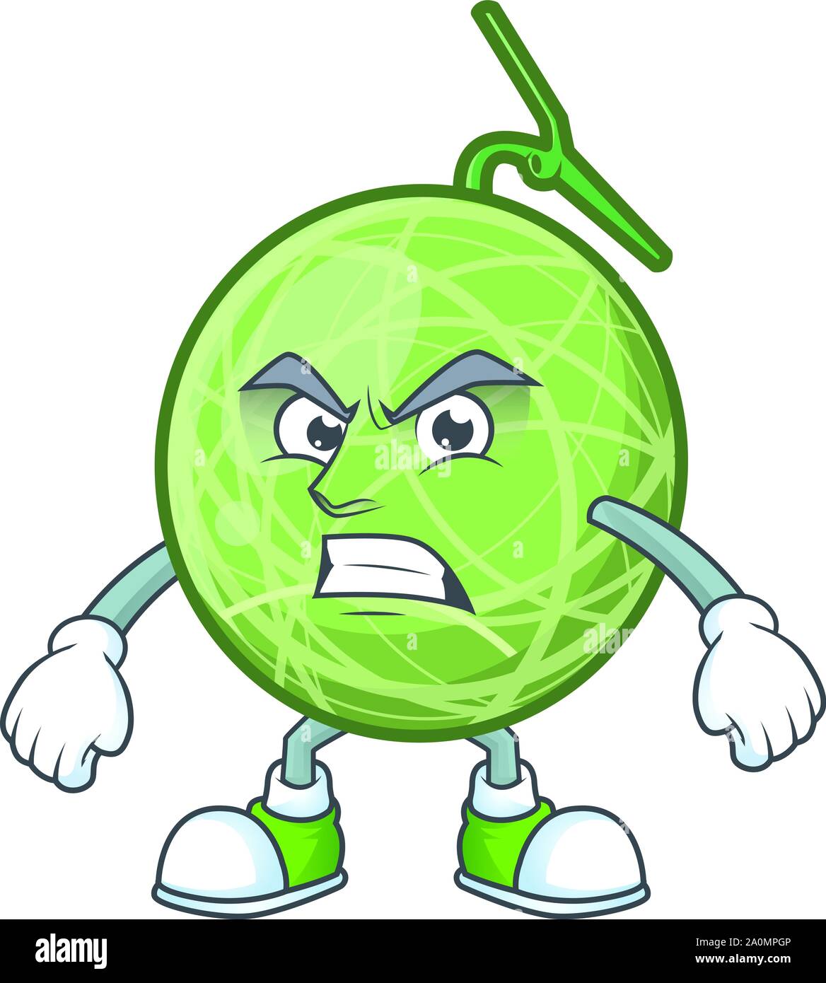 Scream melon cartoon mascot on white background Stock Vector Image ...