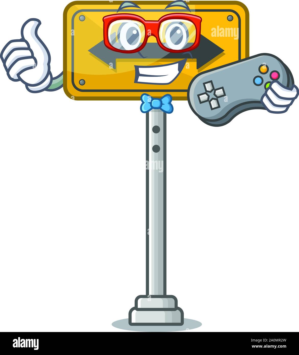 Gamer pass on either side the cartoon Stock Vector Image & Art - Alamy