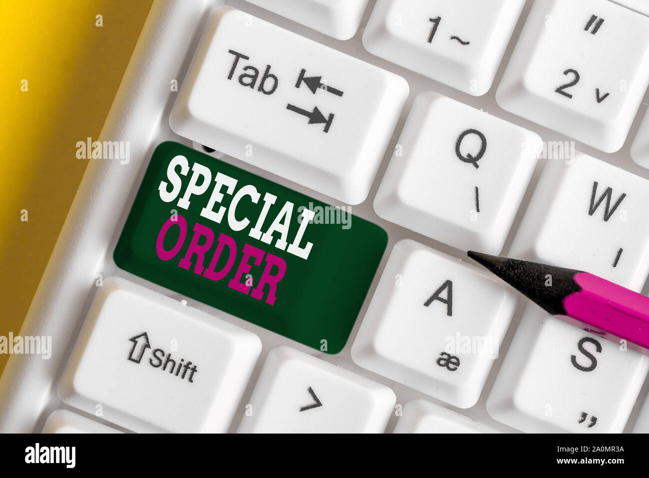 Writing note showing Special Order. Business concept for Specific Item ...