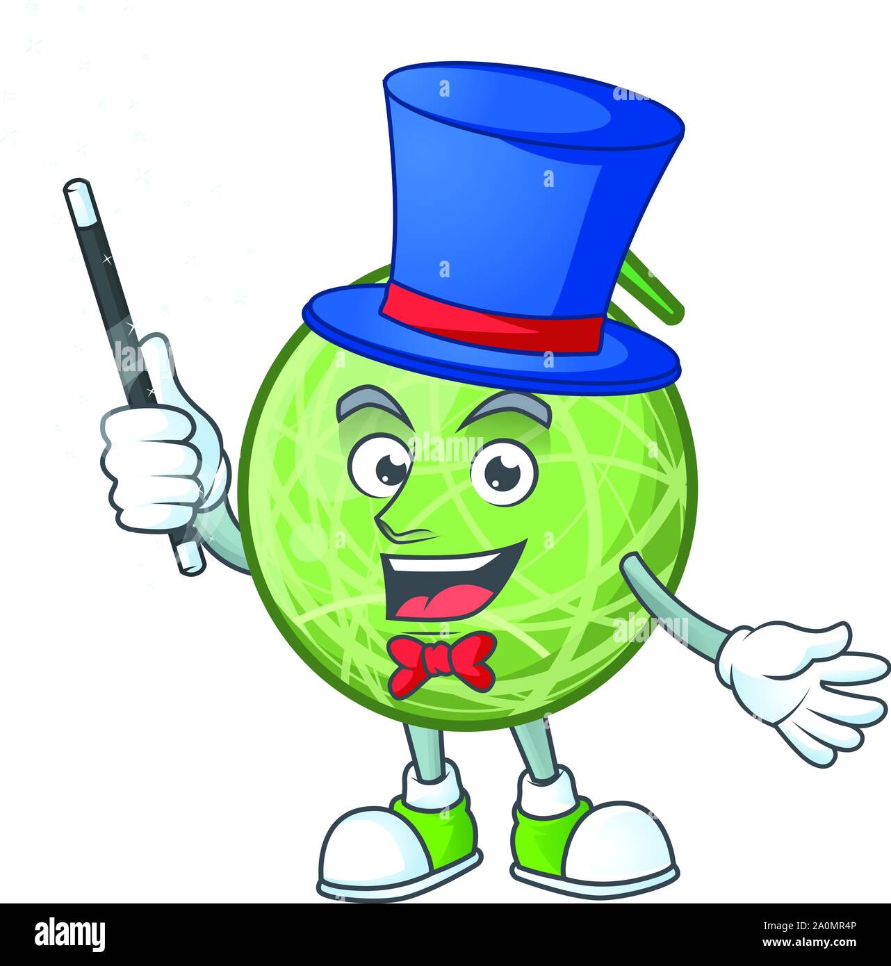 Magician design melon cartoon character for fruit logo Stock Vector ...