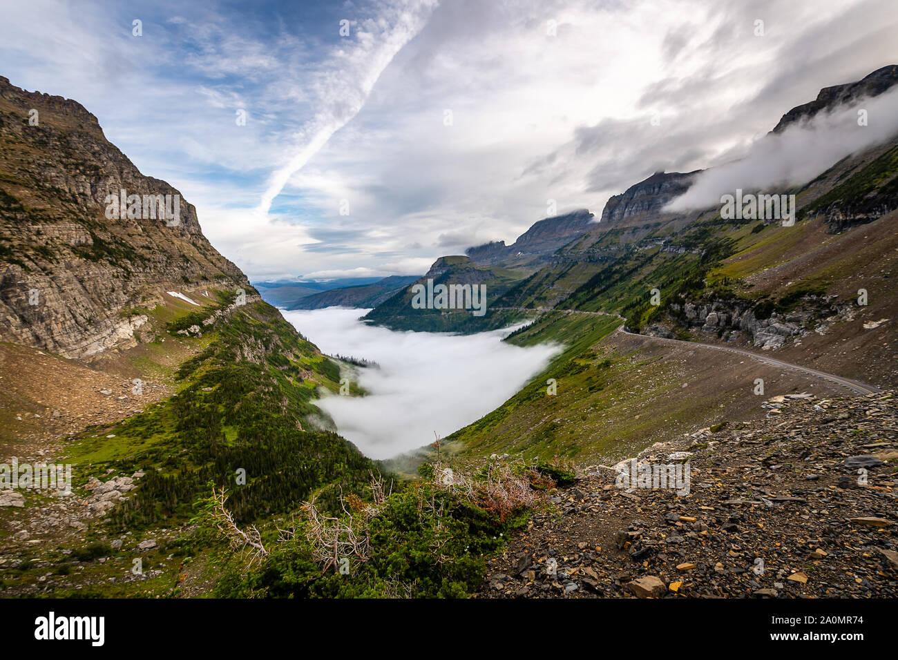 Glacier National Park's Highline Trail Stock Photo - Alamy