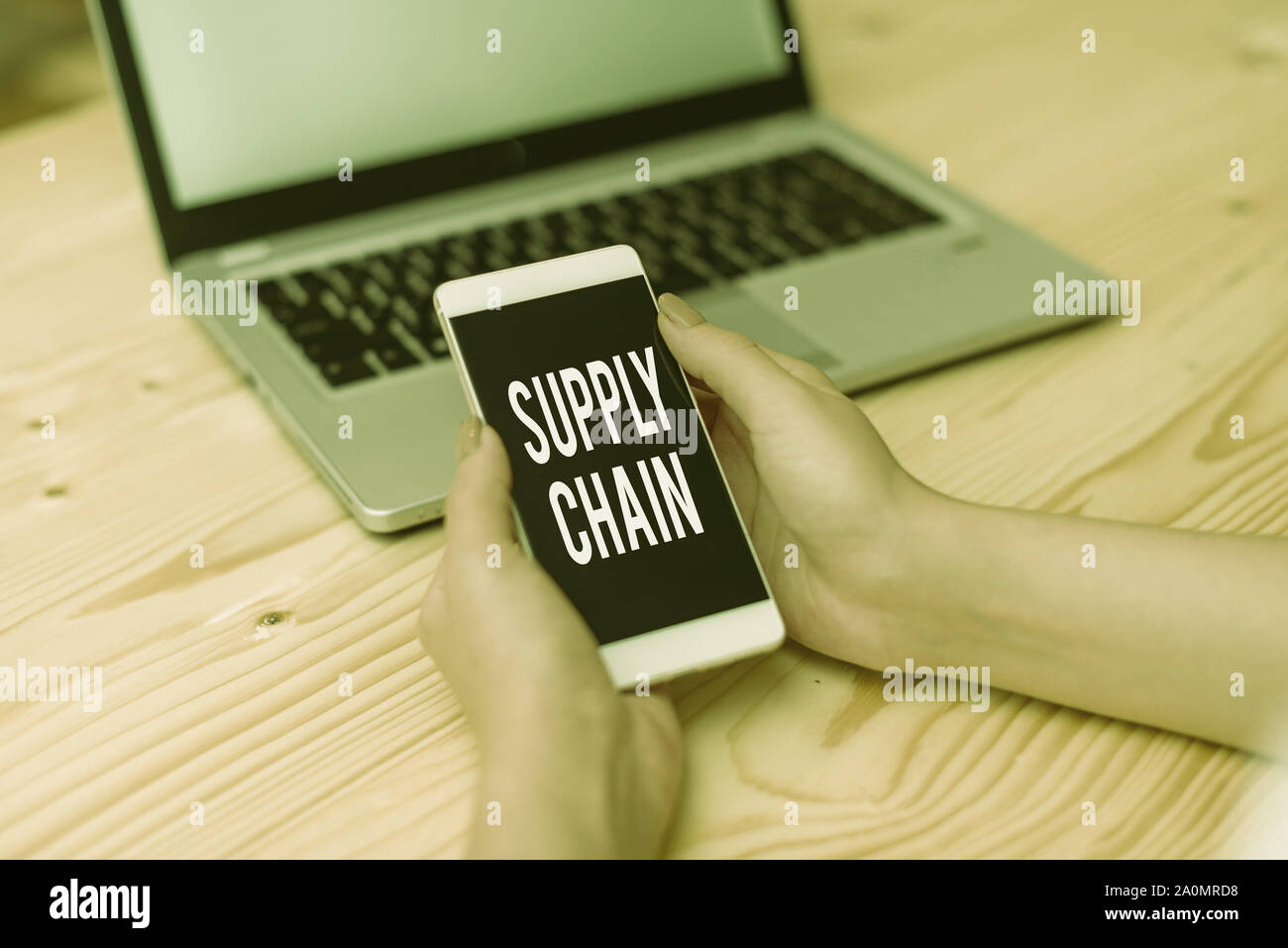 Handwriting text Supply Chain. Conceptual photo System of organization ...