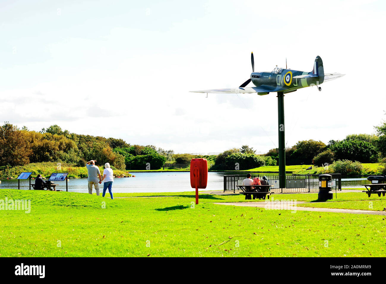 The Lytham St Annes full scale model spitfire on display at Fairhaven ...