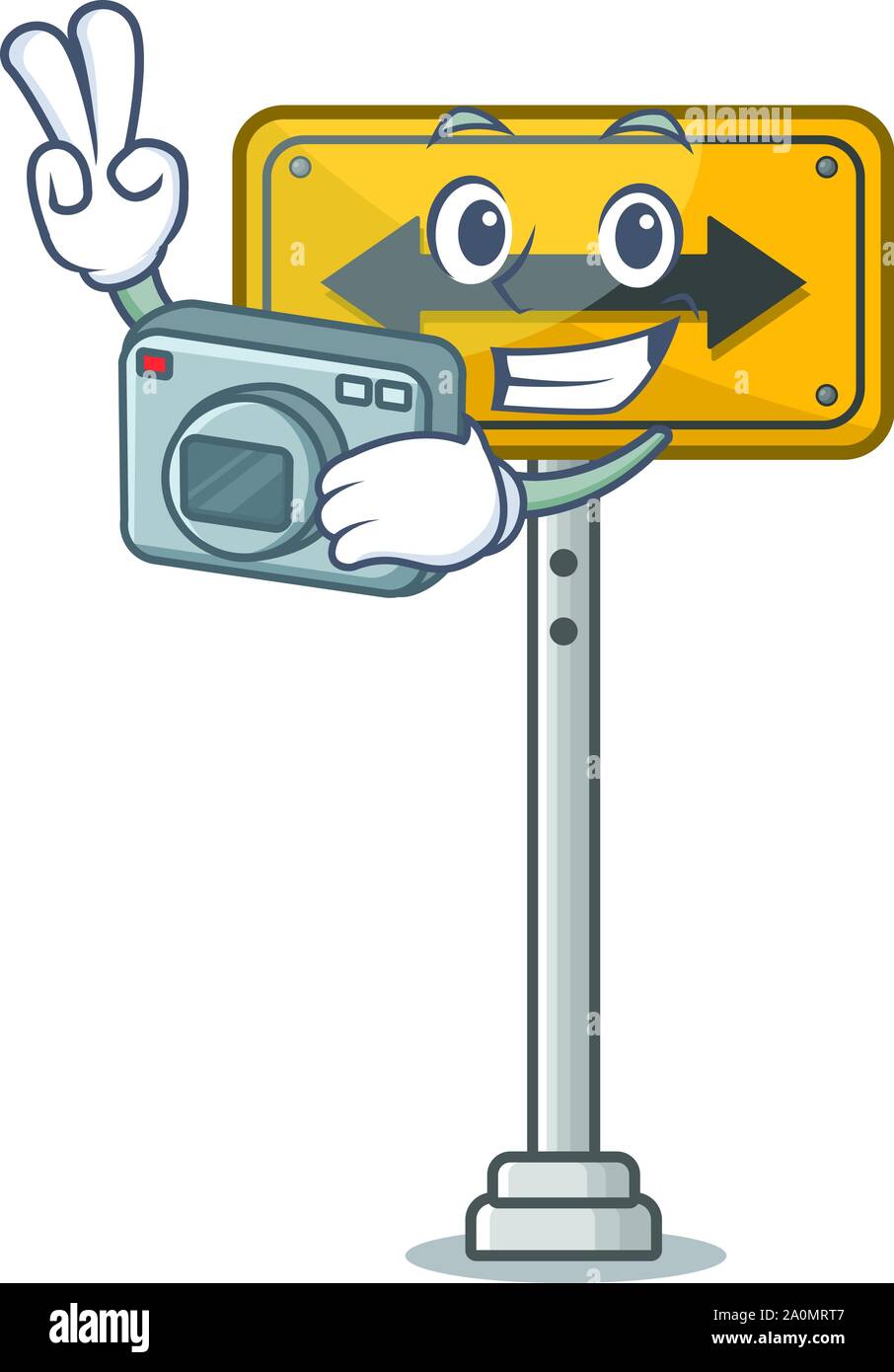 Photographer pass on either side the cartoon Stock Vector Image & Art ...