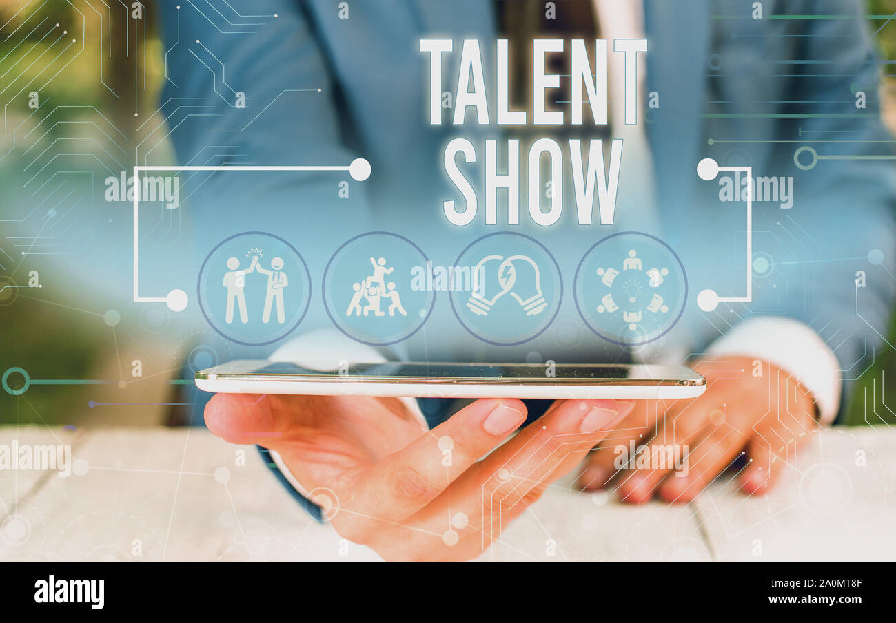 Word writing text Talent Show. Business photo showcasing Competition of ...