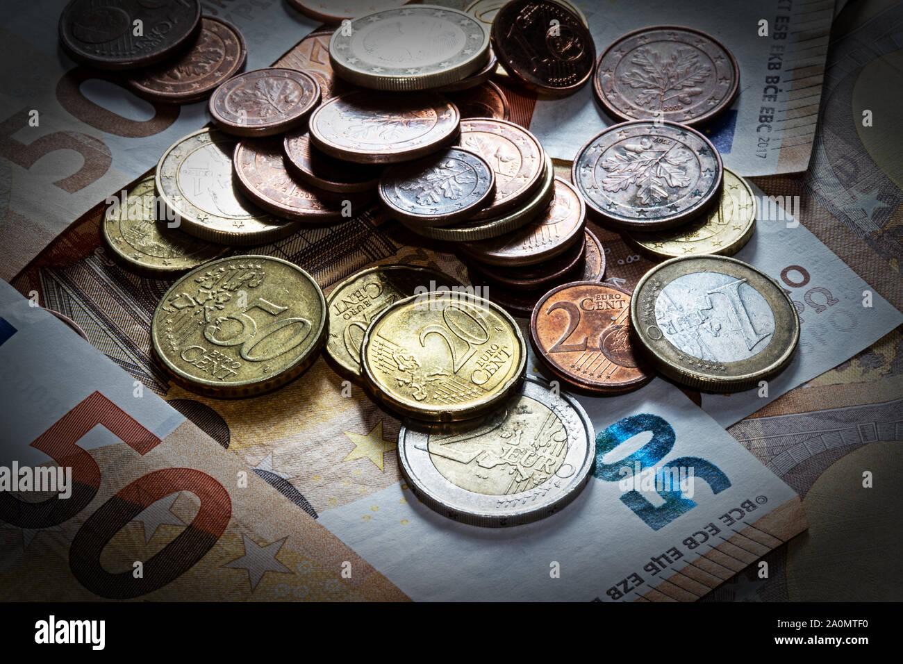 papermoney and coins Stock Photo - Alamy