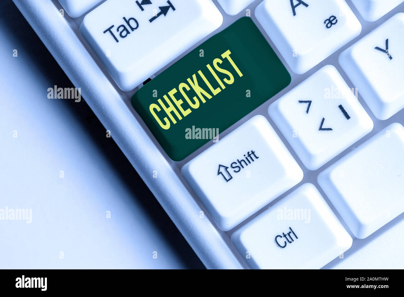 Handwriting text writing Checklist. Conceptual photo List down of the ...