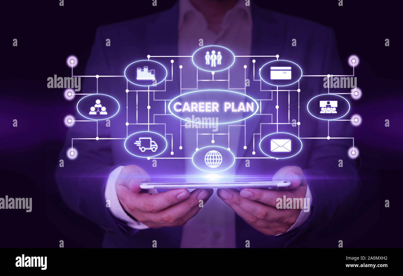 Writing note showing Career Plan. Business concept for ongoing process ...