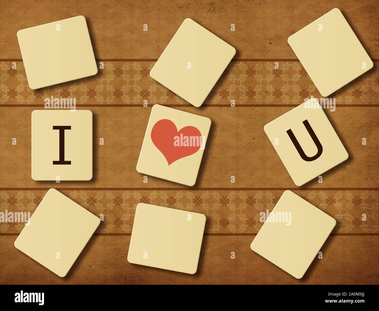 Illustration of scrabble pieces, letters, tiles over vintage background ...