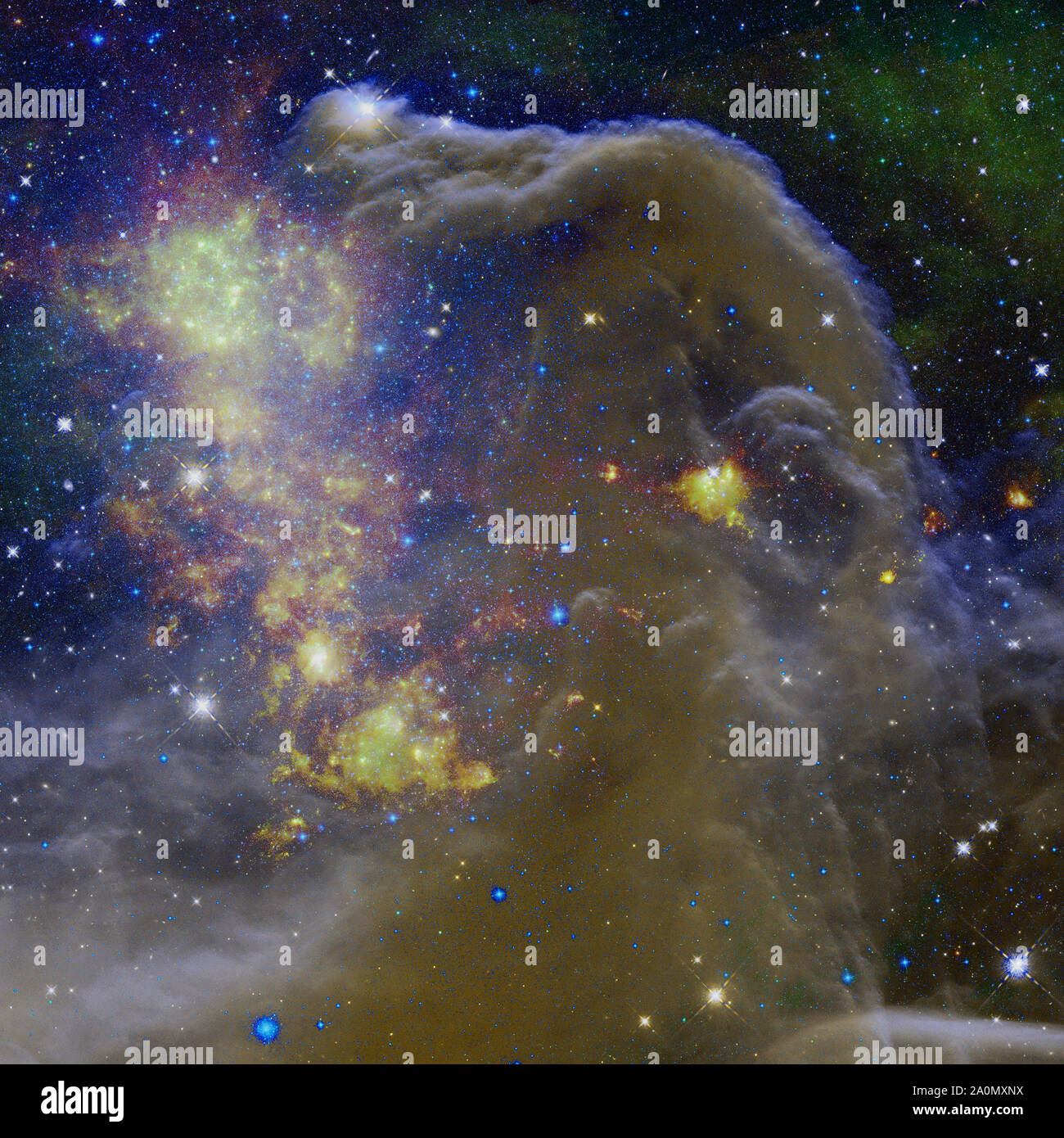 Universe filled with stars, nebula and galaxy. Elements of this image ...