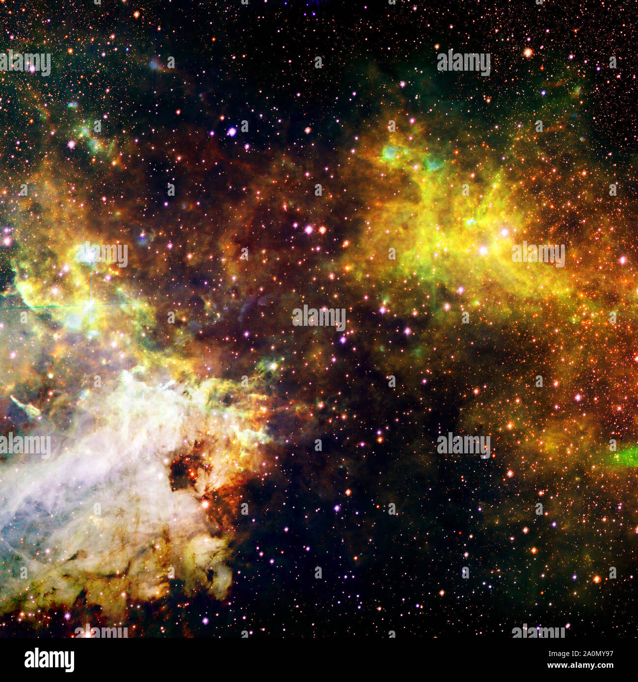 Nebula, starfield, cluster of stars in outer space. Beauty of endless ...