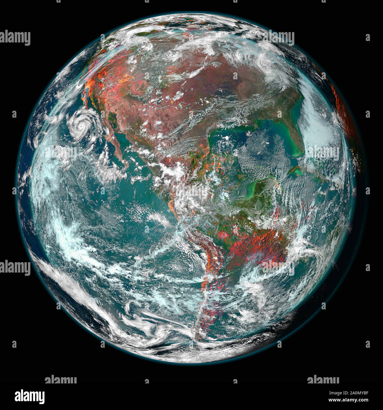 Beautiful view of earth from space. Elements of this image furnished by ...