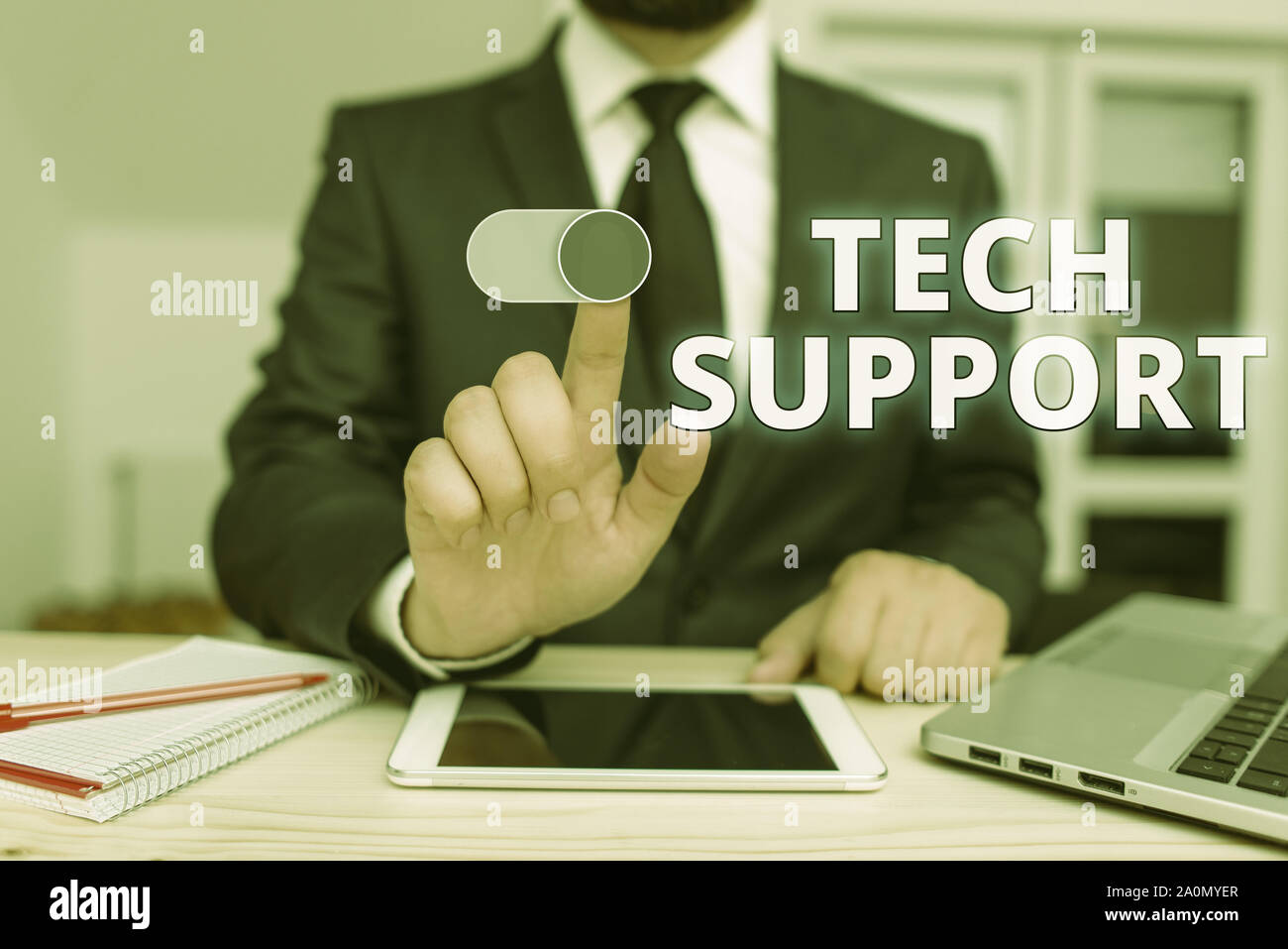 Writing note showing Tech Support. Business concept for Assisting ...