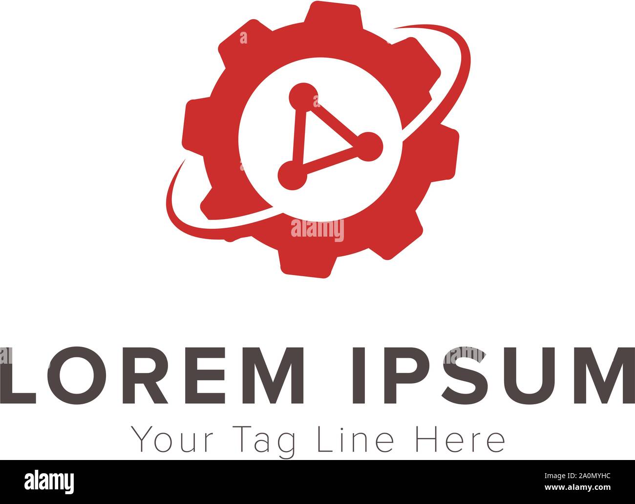 engineering studio logo designs with play button Stock Vector Image ...