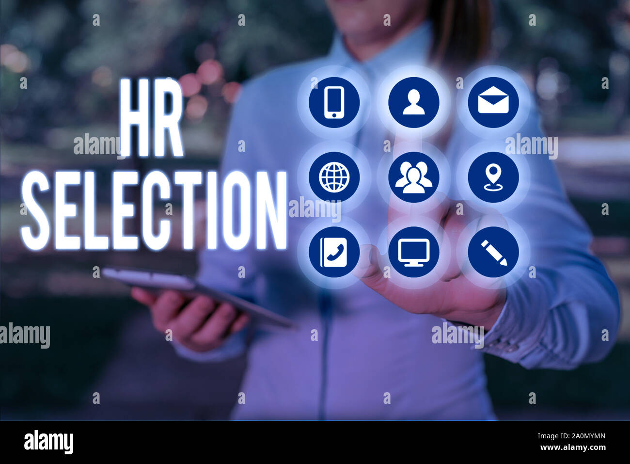Conceptual hand writing showing Hr Selection. Concept meaning Process ...