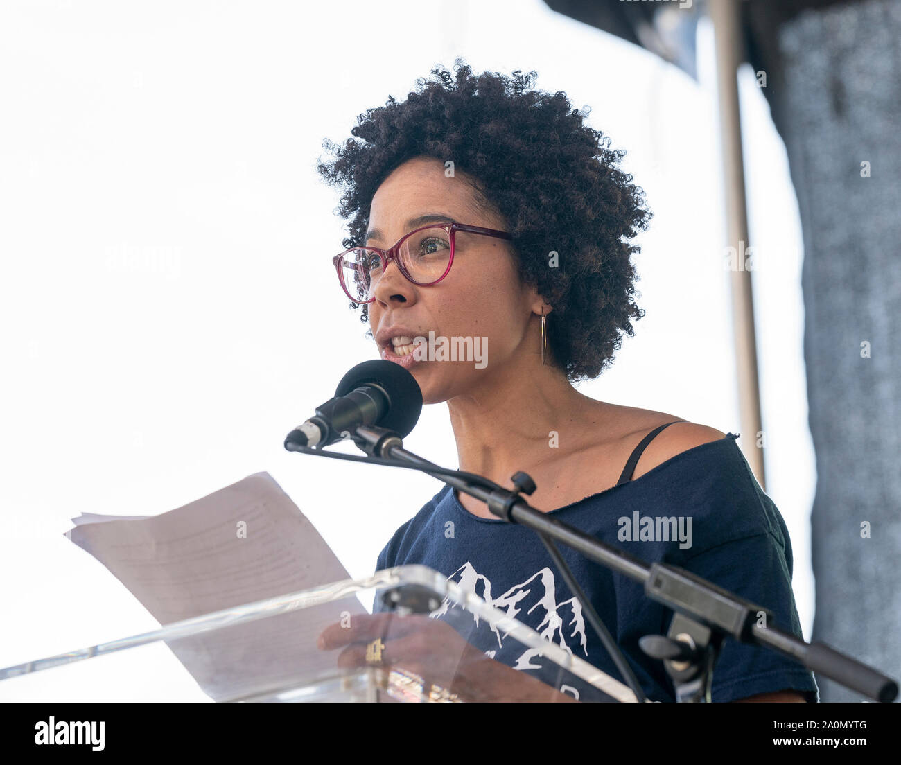 New York, United States. 20th Sep, 2019. Marine biologist Dr. Ayana ...