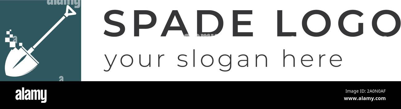 spade digital logo designs agency garden modern Stock Vector Image ...