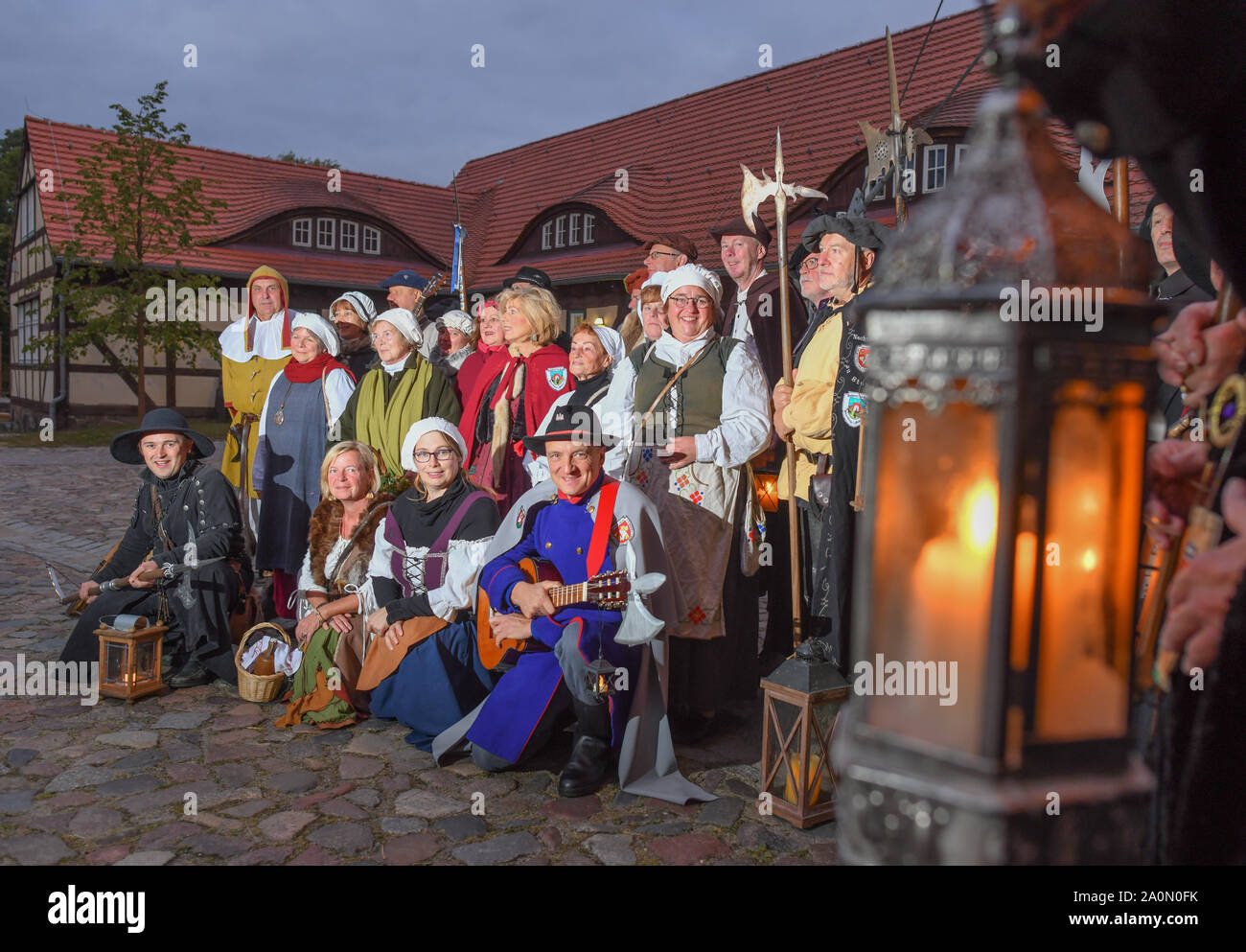 20 September 2019, Brandenburg, Storkow: Members of the association ...
