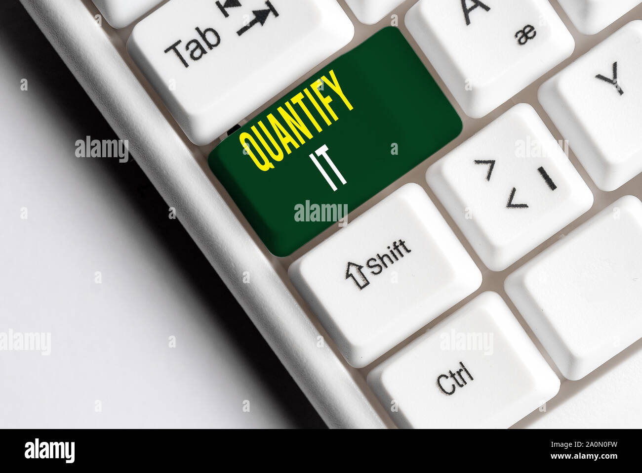 Handwriting text writing Quantify It. Conceptual photo Measure the size ...