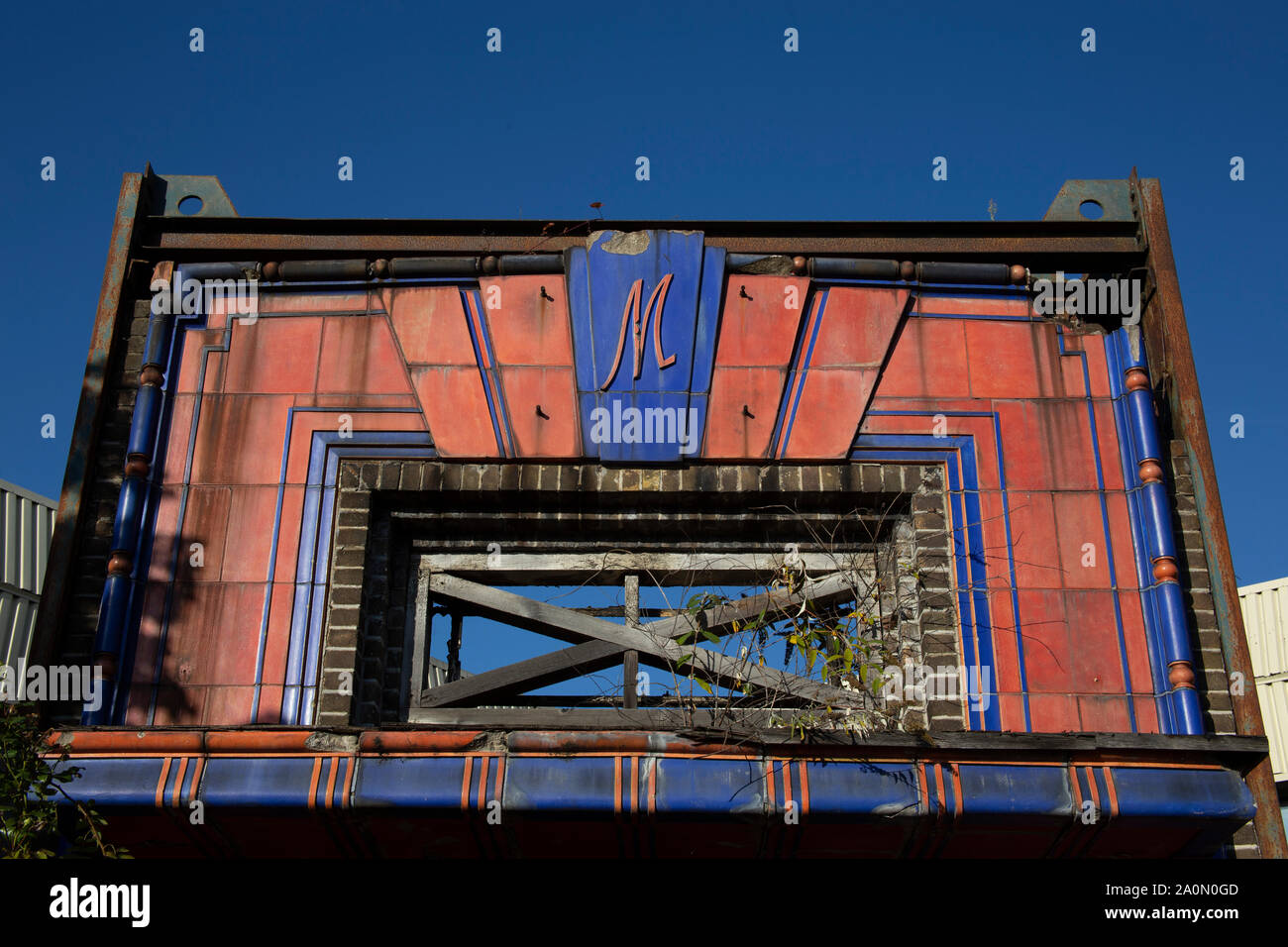 The Minimax gateway, all that remains of the Minimax factory at the ...