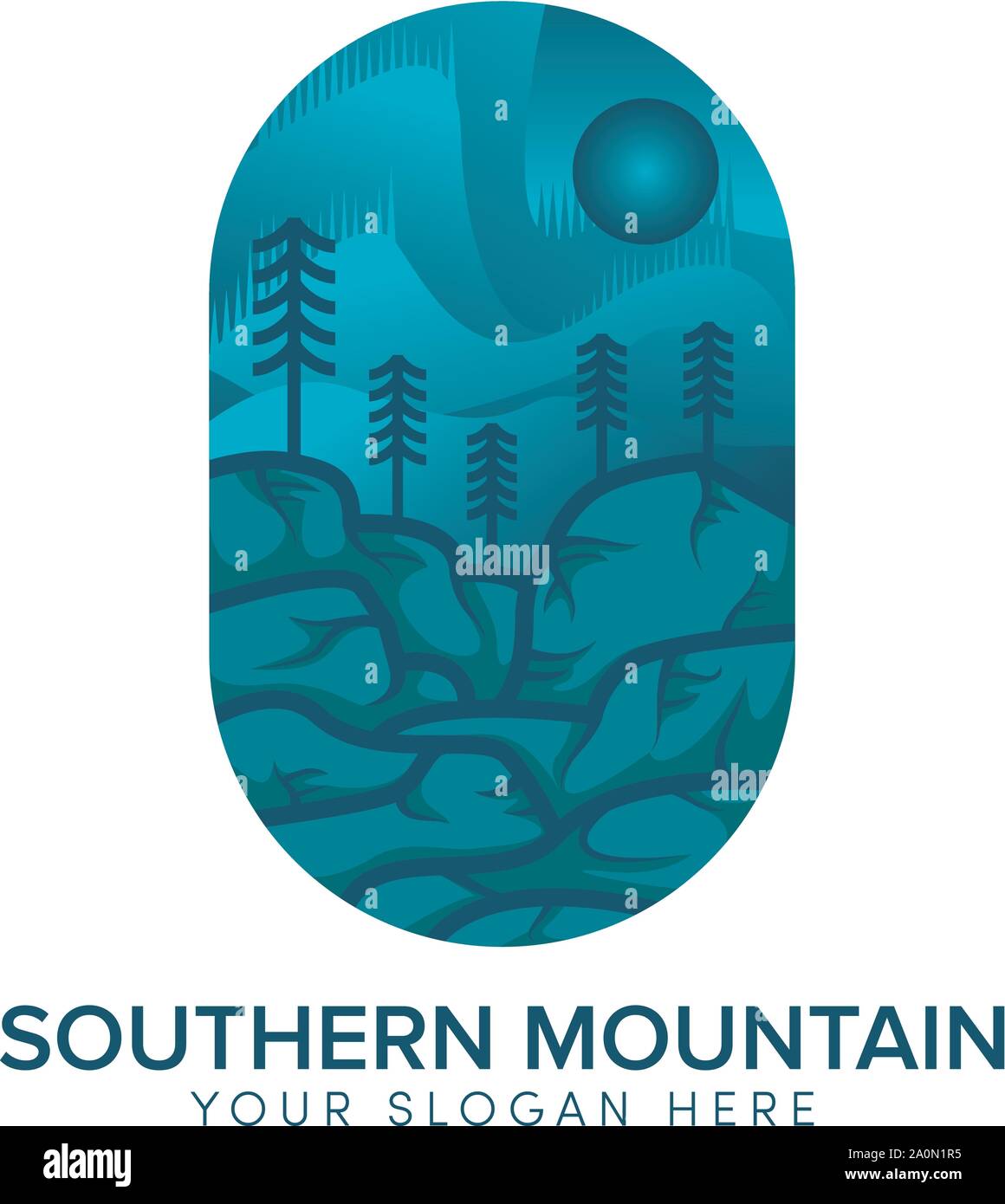 Beautiful southern landscape Stock Vector Images - Alamy