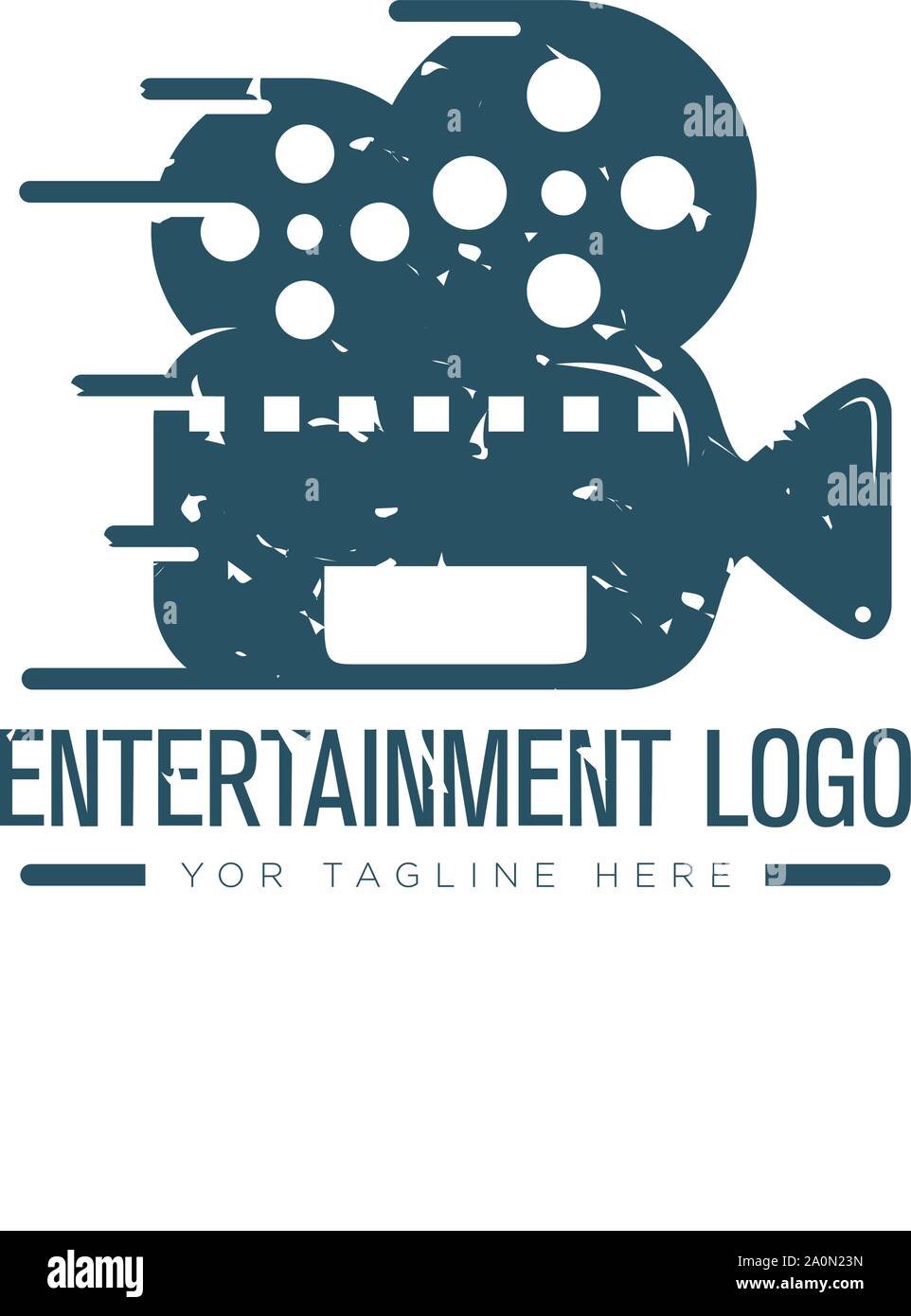 Entertainment video logo designs retro logo classic Stock Vector Image ...