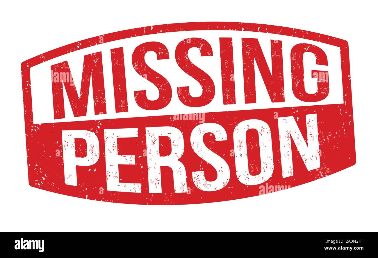 Missing person sign or stamp on white background, vector illustration ...