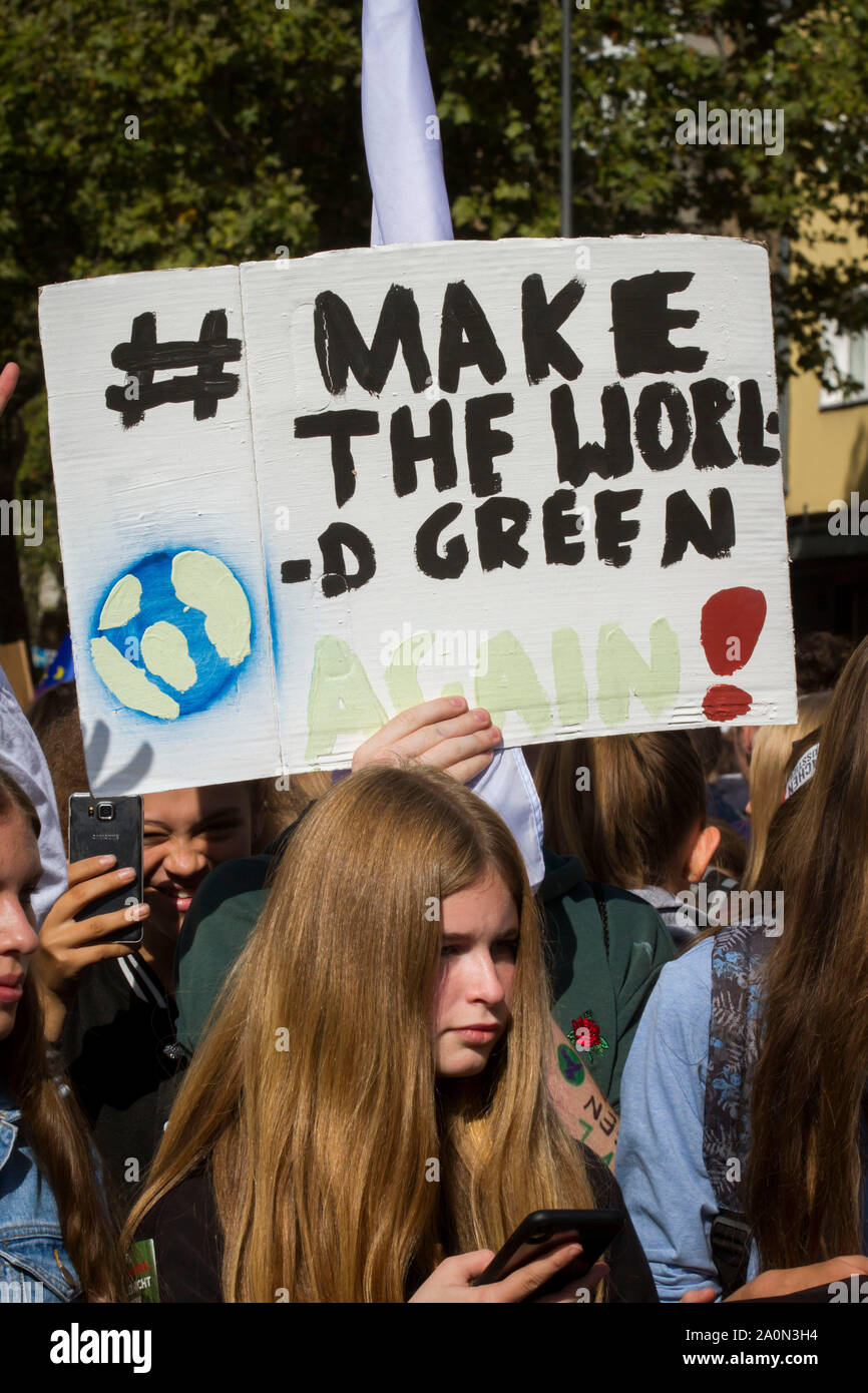 September 20, 2019 - Cologne, Germany. Fridays for Future climate ...