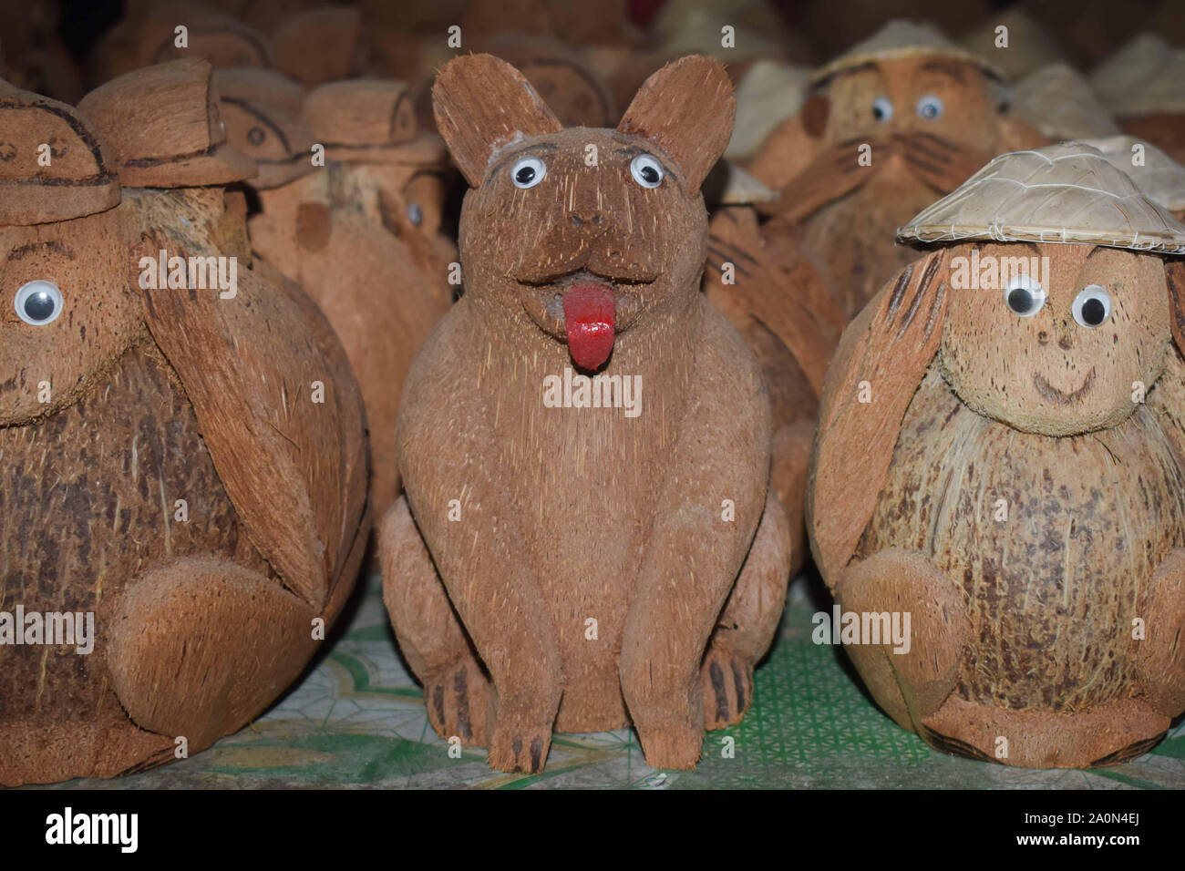 JULY 18, 2019-MEKONG DELTA, VIETNAM : Figurines of animals such as ...