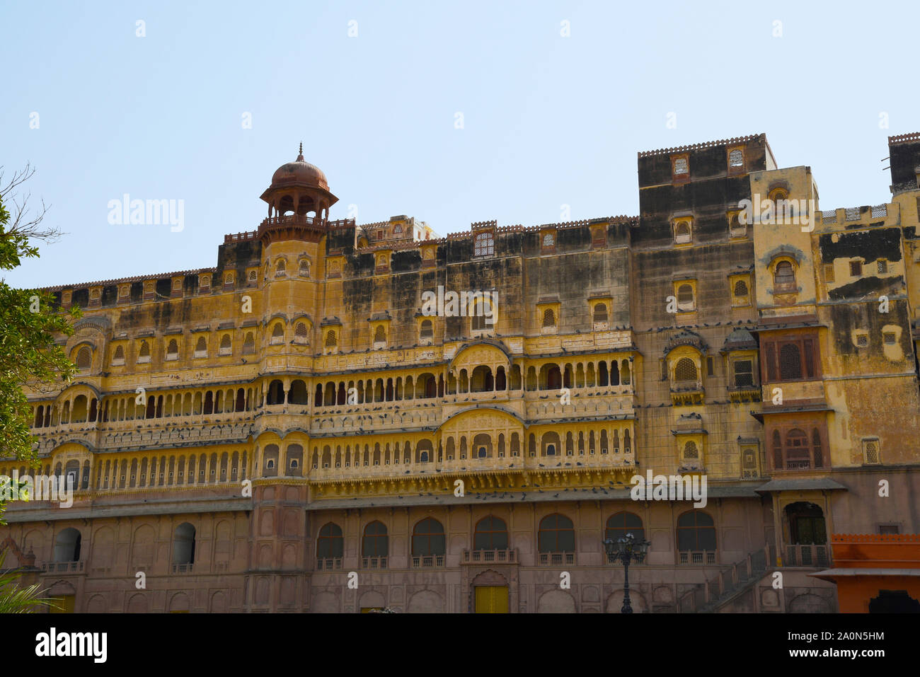Junagadh Fort, facade facing west having places for kings and queens to ...