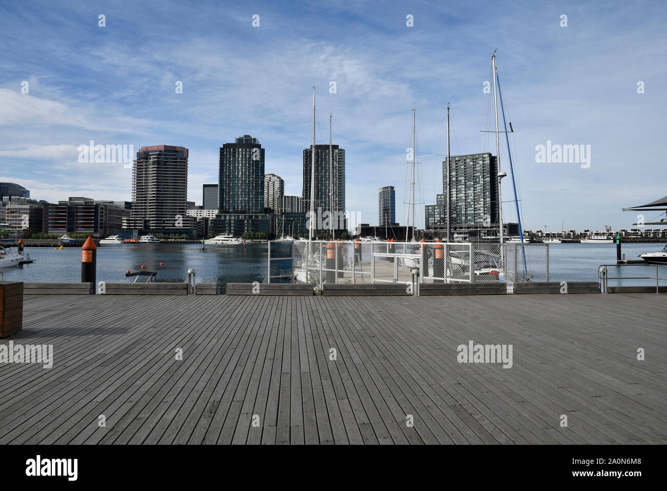 Harbour Esplanade, Central Pier, Victoria Harbour in Melbourne ...