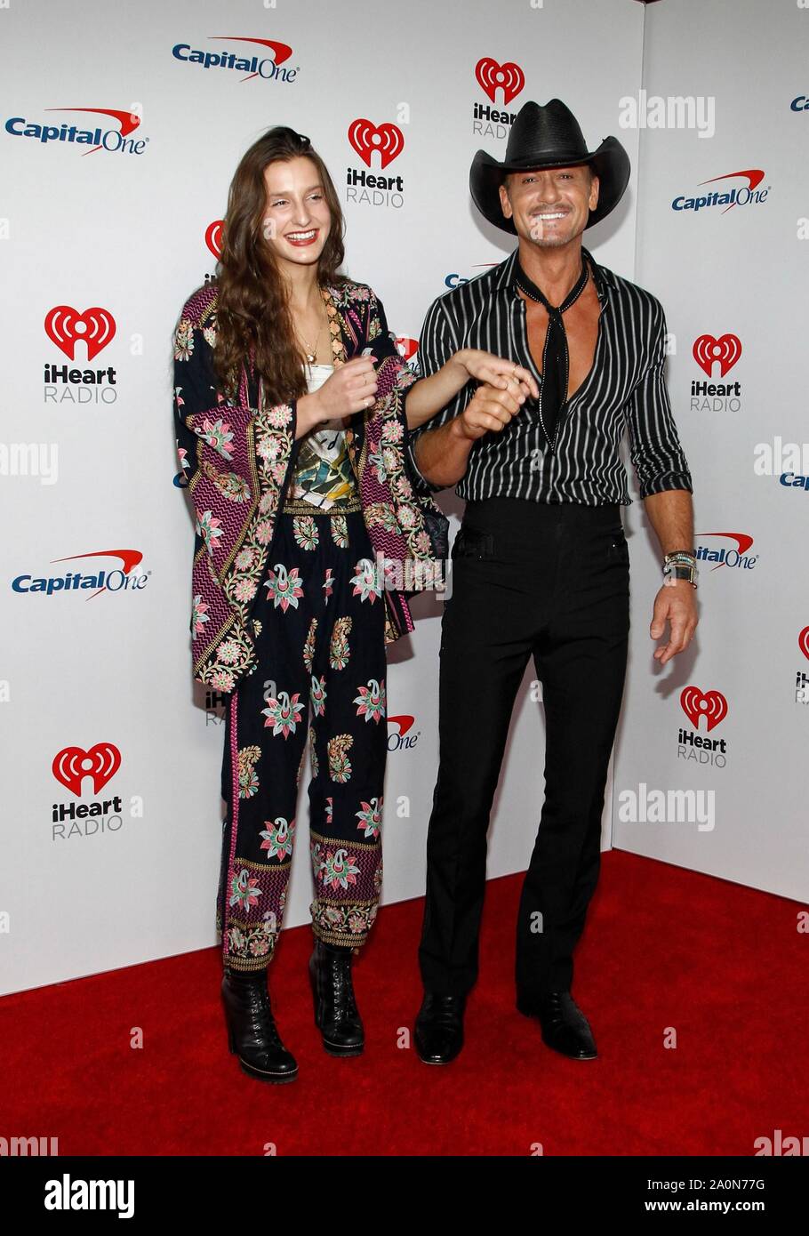 Audrey McGraw, Tim McGraw at arrivals for 2019 iHeartRadio Music ...