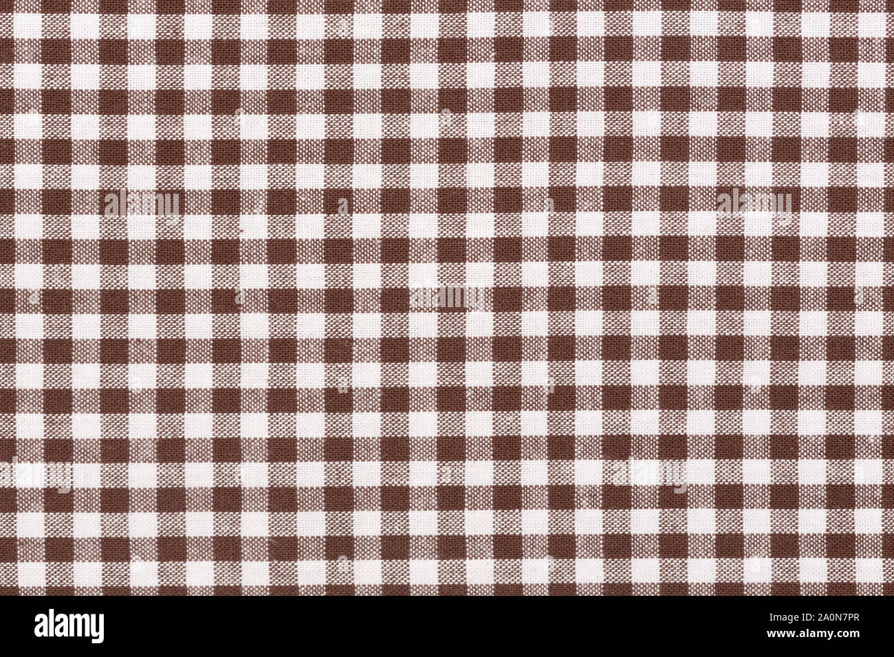 Brown checkered fabric, tablecloth texture. High quality texture in ...