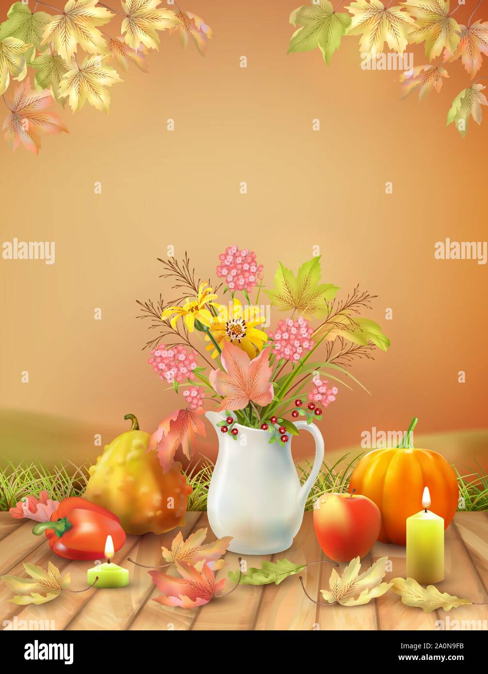 Harvest season autumn Stock Vector Images - Alamy