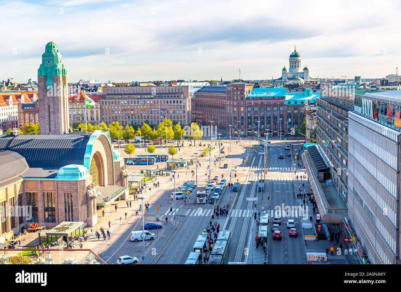 Aerial View of Helsinki Downtown on Summer Stock Photo - Alamy