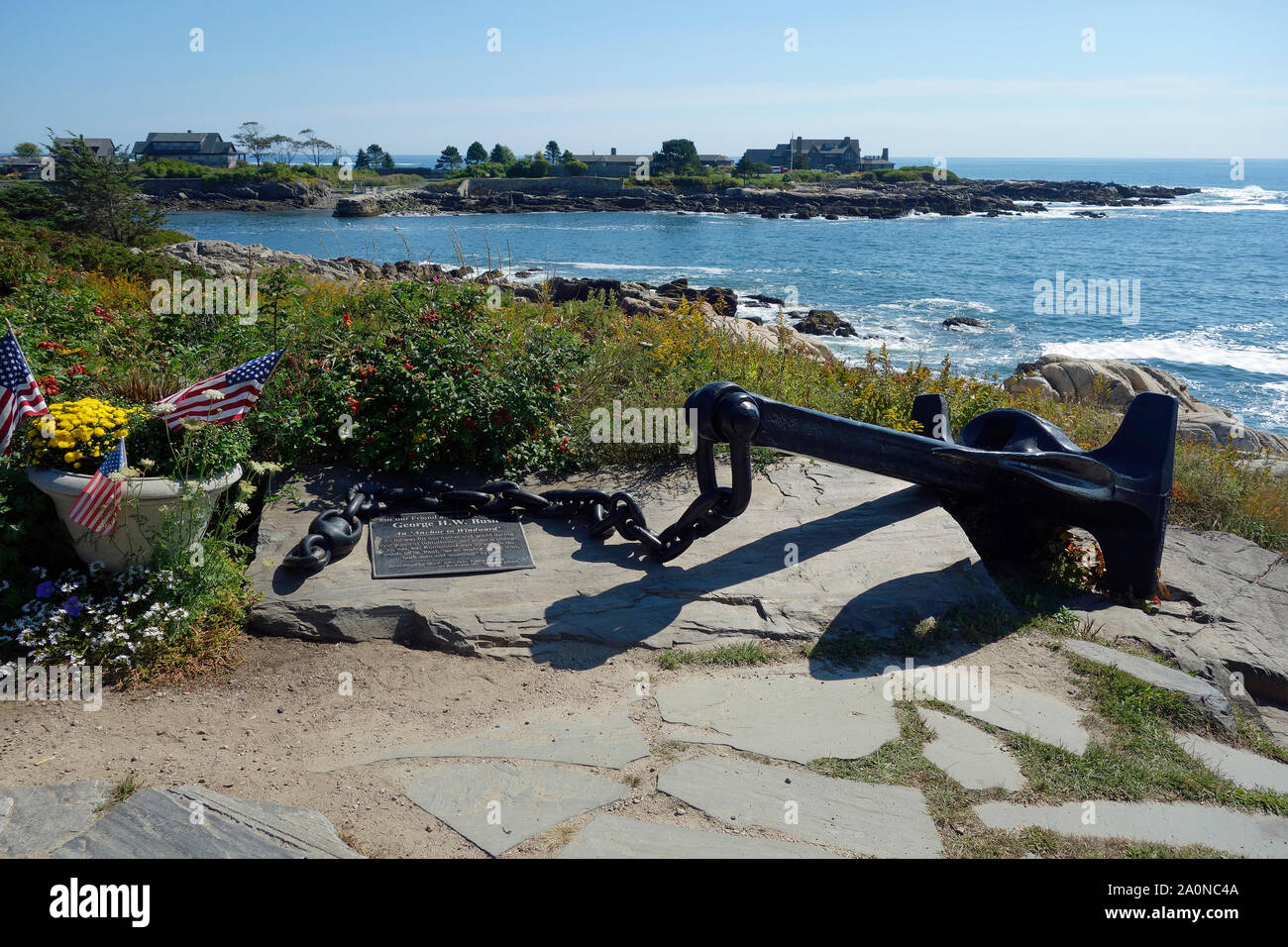 President Bush memorial at Kennebunkport, Maine, USA Stock Photo - Alamy