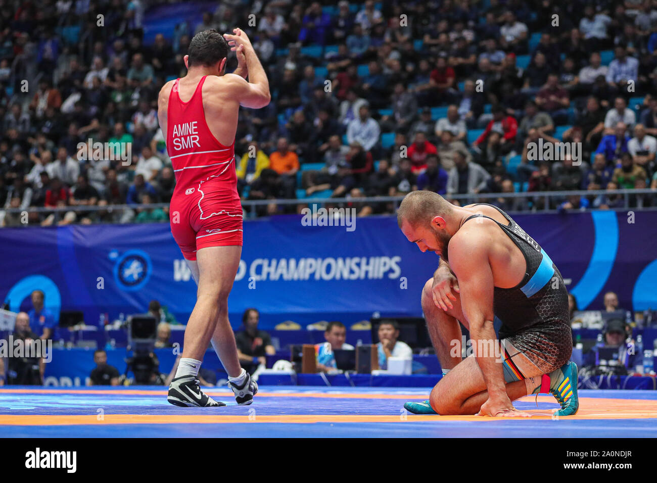 Nur Sultan, Kazakhstan. 21st Sep, 2019. Wrestling/Freestyle: World Championship, men, 86kg ...
