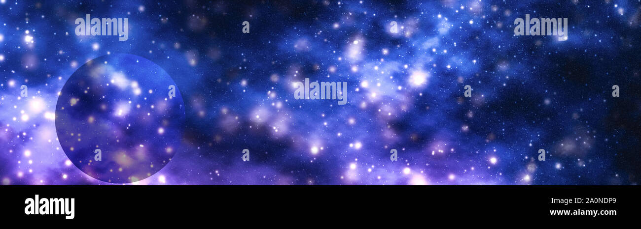 Discovery in astronomy, cosmic abstract and future technology concept ...