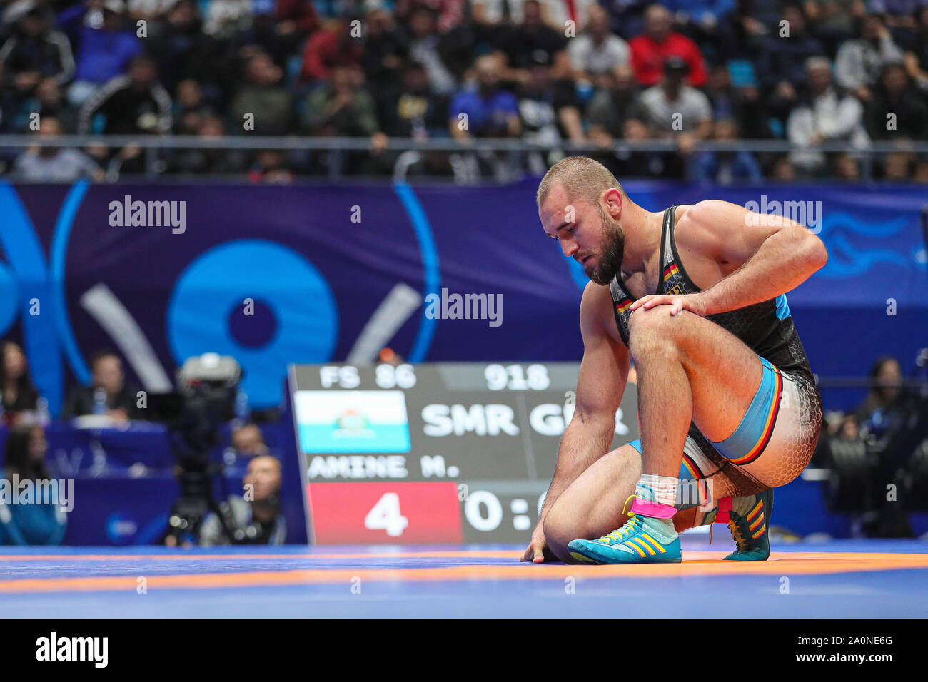 Nur Sultan, Kazakhstan. 21st Sep, 2019. Wrestling/Freestyle: World Championship, men, 86kg. The ...