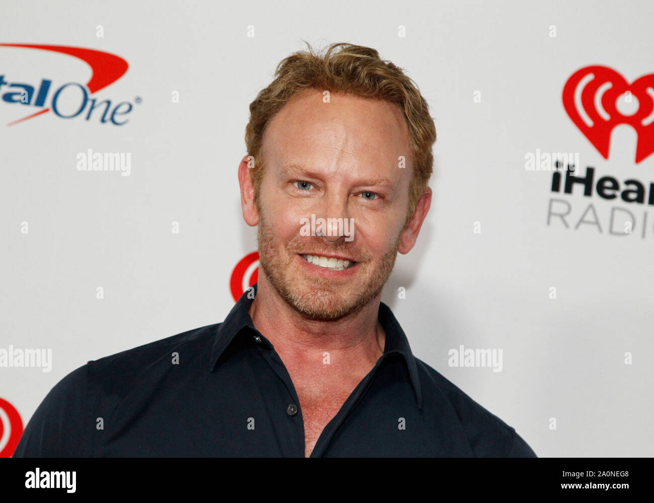 American actor Ian Zering arrives for the iHeartRadio Music Festival at ...