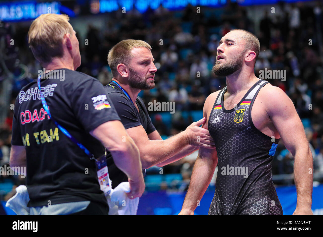 Nur Sultan, Kazakhstan. 21st Sep, 2019. Wrestling/Freestyle: World Championship, men, 86kg. The ...