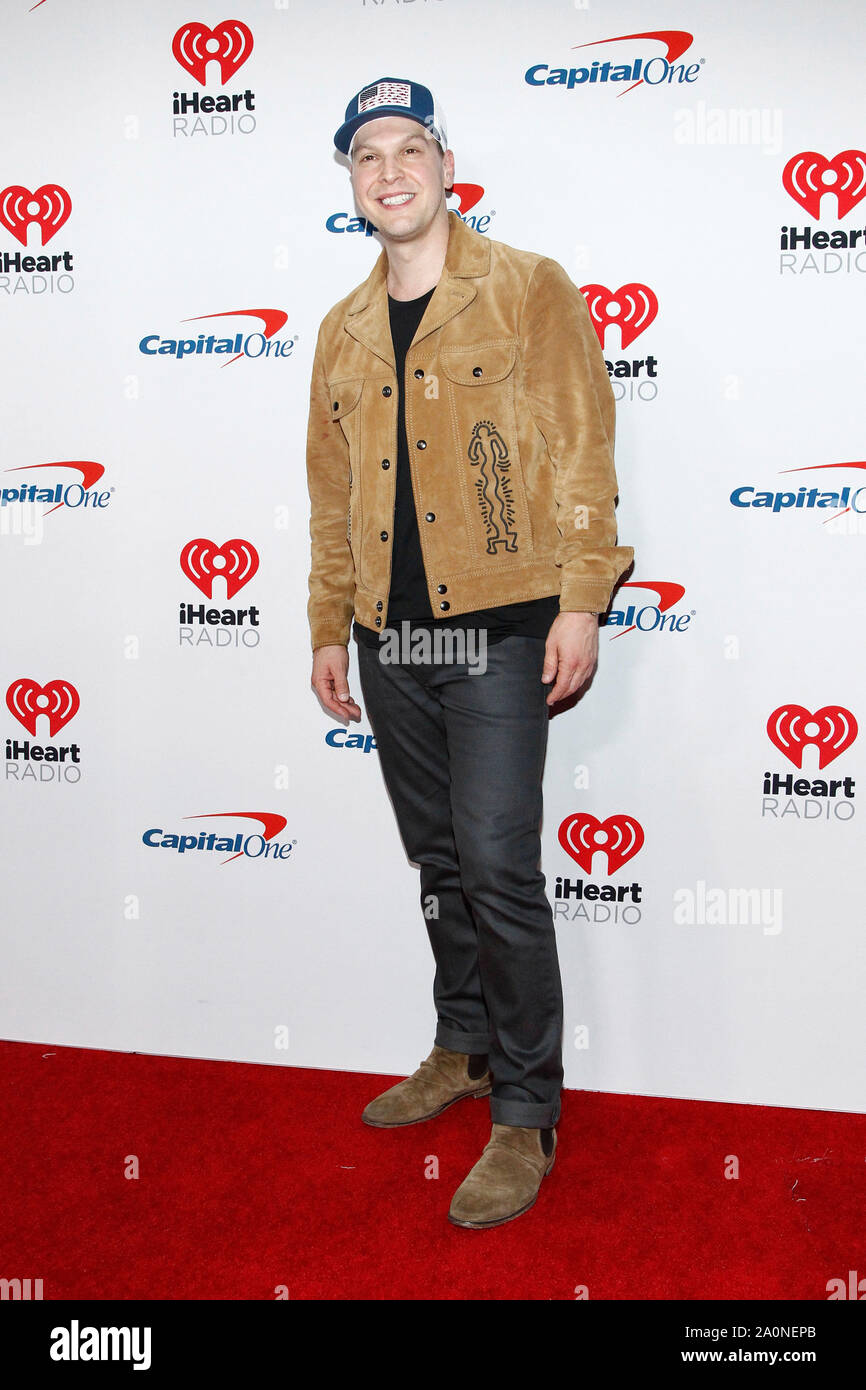 Singer Gavin DeGraw arrives for the iHeartRadio Music Festival at the T ...