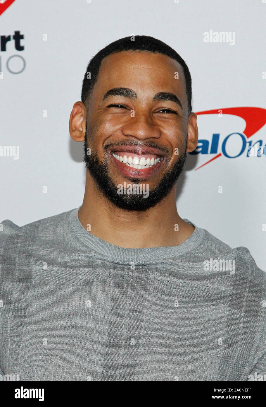 Actor Mike Johnson arrives for the iHeartRadio Music Festival at the T ...